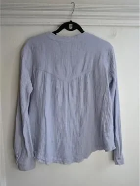 Free People | Tops | Free People Blouse Womens Pm Gauze V Neck Tunic ...